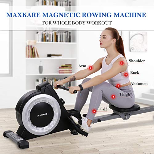 Magnetic Rower Rowing Machine with 16 Level Adjustable Resistance and ...