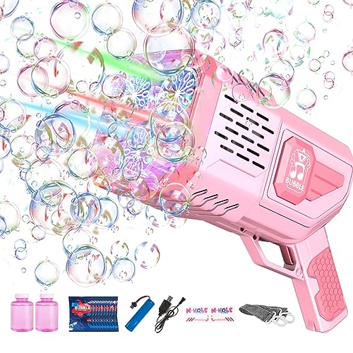 Bubble Machine Gun 10000+ Bubbles Per Minute with Colorful Lights, No ...