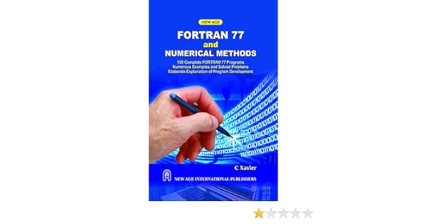 Fortran 77 And Numerical Methods By Cxavier Epub Download 