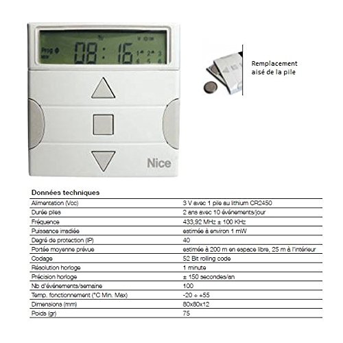 Nice - Remote Control/Transmitter niceplanotime, Programmer, Nice ...