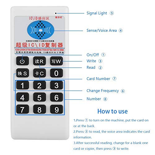 Handheld 125Khz RFID Card Copier Reader Writer 13.56MHZ IC/ID Card ...