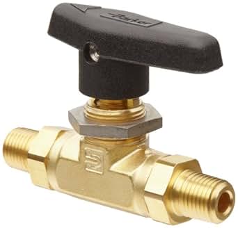 Parker B Series Brass Ball Valve, Inline, NPT Male: Industrial Ball ...