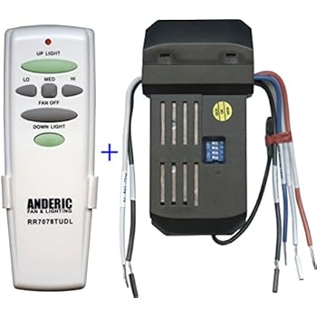 Anderic Replacement UC7067GMRX Universal Ceiling fan Receiver with Up Lights for Hampton Bay ...