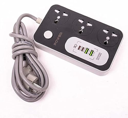 Power WS342 Power Strip Surge Protector 220V With 3 Universal ...