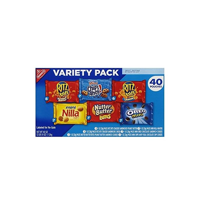 Buy Nabisco Mini Snack Variety Pack - 40 Packs-40oz (2 Boxes) Online at ...