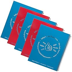 Lefty's Left-Handed Notebooks Wide-ruled Spiral Notebook, Assorted ...