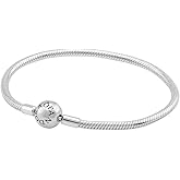 Amazon.com: PANDORA Pandora Moments Double Wrap Barrel Clasp Snake ...