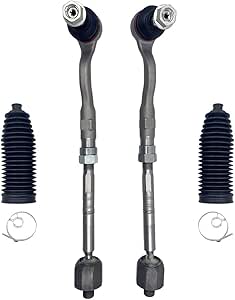 Amazon.com: 4 PCs Outer & Inner Tie Rods W/Boots & Bellows Compatible ...