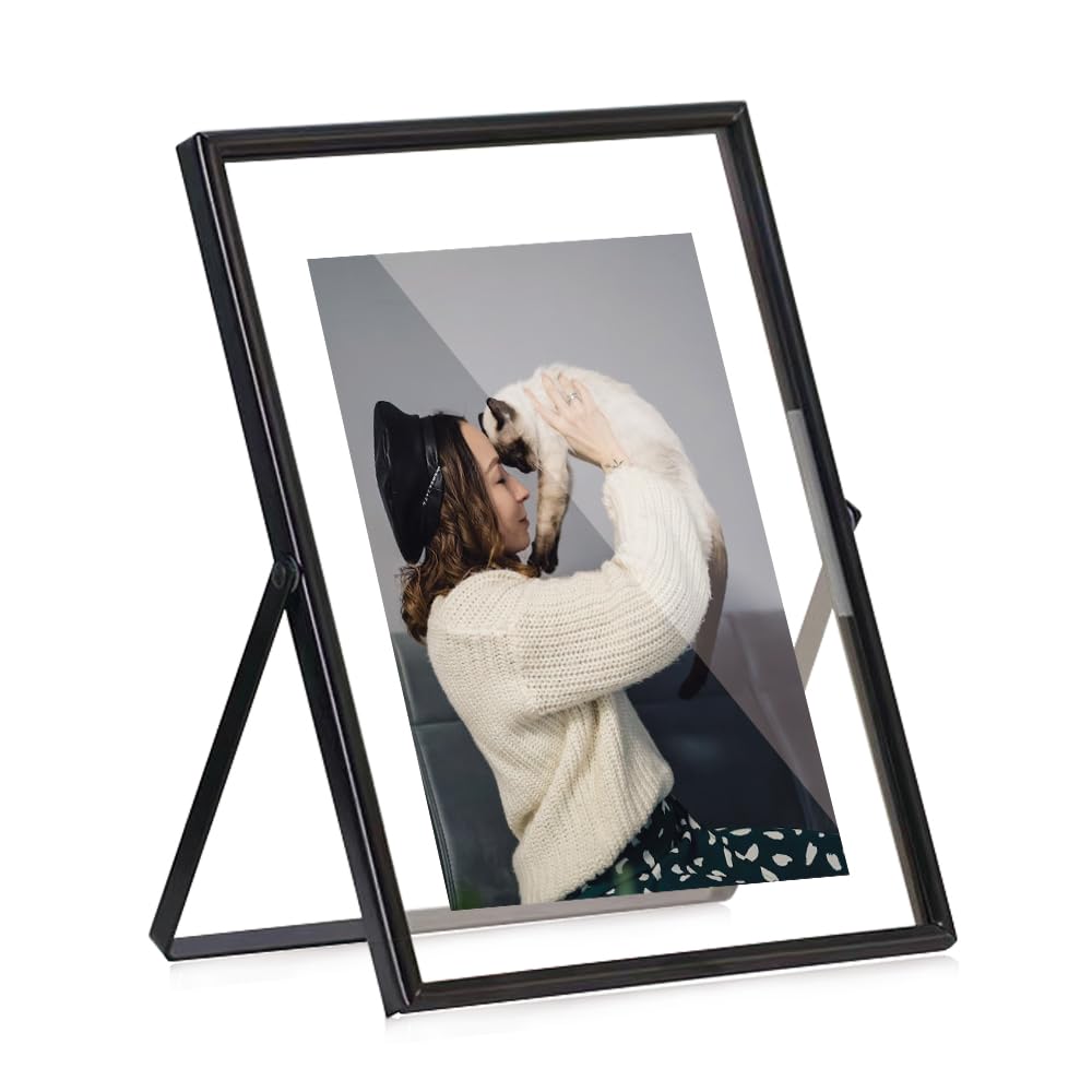 SAEGYPET 7 inches Black Floating Photo Frame, For Picture Sizes (4x6 ...