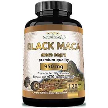 Amazon.com: Organic Black Maca 1,900 mg per Serving Natural Energy ...