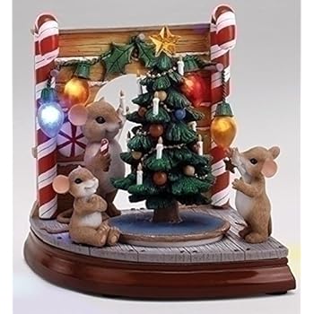 Amazon.com: 2017 Enesco Heart of Christmas Mice Nativity 6 Piece Set ...