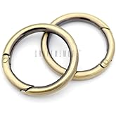 Amazon.com: CRAFTMEMORE 2pcs 1 1/2 Inch O Rings Snap Clip Spring ...