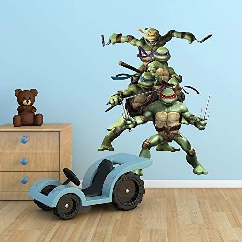 Teenage Mutant Ninja Turtles TMNT Full Colour Wall Art Sticker Decal ...