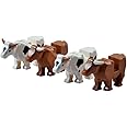 Amazon.com: BAENRCY 4pcs Cow Animal Building Blocks Animal Building ...