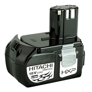 Hitachi 326241 EBM1830 18-Volt Lithium-Ion 3.0 Ah HXP Battery - Cordless Tool Battery Packs ...