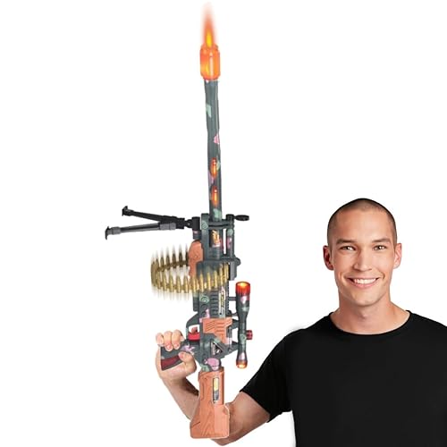 38" Sniper Rifle Electric Military Toy Machine Gun with LED Flashing ...