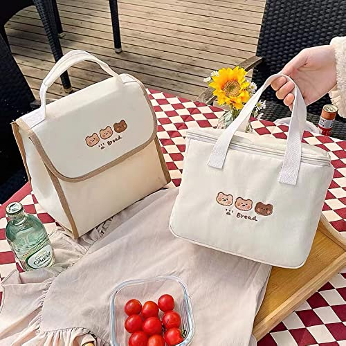 LaurelTree Aesthetic Kawaii Cute Lunch Bag Box Insulated Leakproof ...