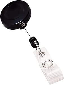 GBC CRIDBK0 Broche Retráctil para Credencial, color Negro, 25 Piezas ...