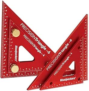 Woodpeckers Precision Triangle Set, 4 Inch and 6 Inch Woodworking ...