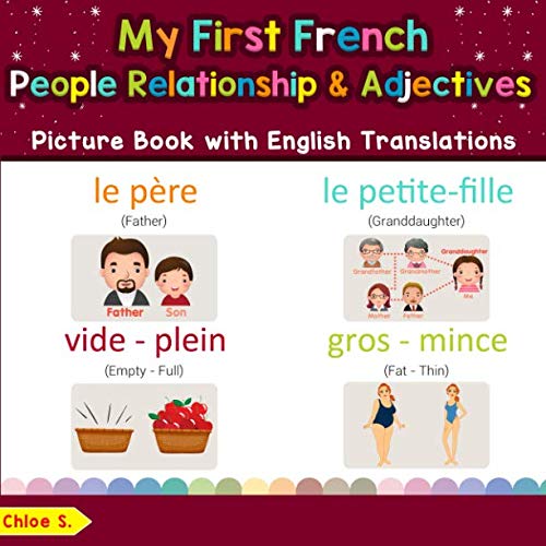 My First French People, Relationships & Adjectives Picture Book with ...