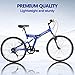 Murtisol Folding Mountain Bikes 26” Foldable Bikes with Softtail Full ...