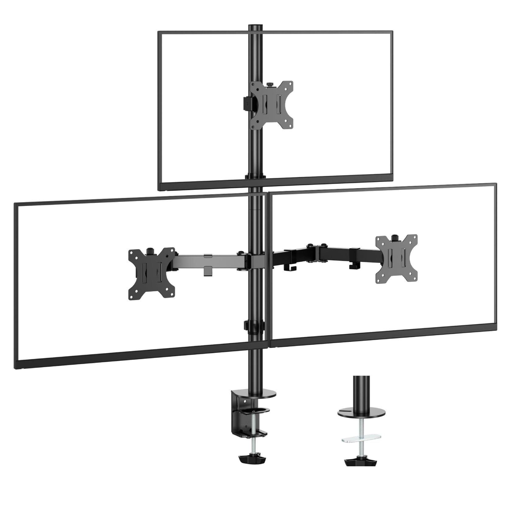 UPGRAVITY Triple Monitor Desk Mount for 17 to 32 inch Screens,Each Arm ...
