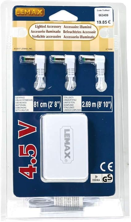 Lemax - Power Adaptor - 4.5V - White - 3-Output - Fixed Plug - GS ...