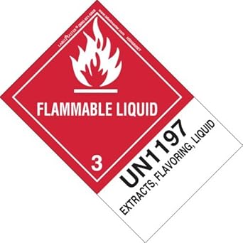 labelmaster hsn5800et de líquidos inflamables etiqueta, un1197 ...