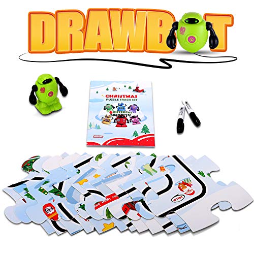 Kidswon Drawbot Inductive Robot Follow Black Line Educational Toys 