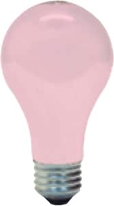 GE Incandescent Pink Light Bulb, A19 Light Bulb, 100-Watt, 1330 Lumen ...
