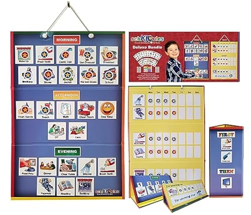 SchKIDules Visual Schedule for Kids Deluxe Bundle: Magnetic Daily ...