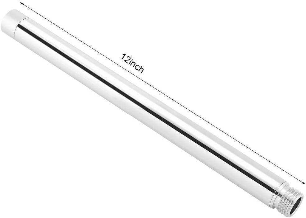 OKBY Long Shower Extension Arm – 4inch Round 201 Stainless Steel Shower ...