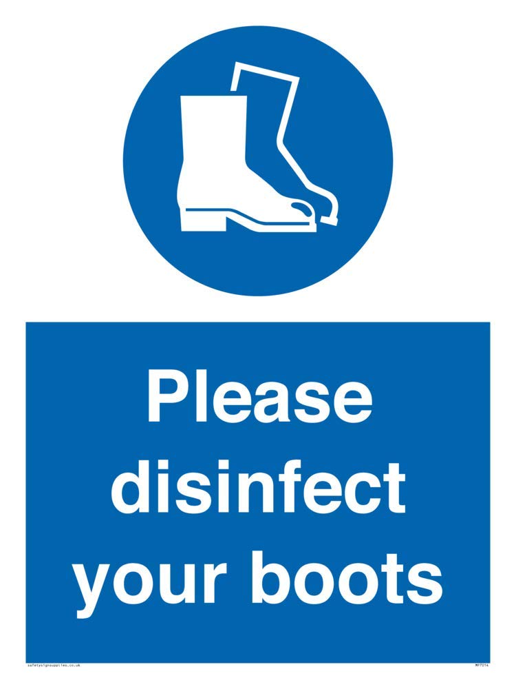 Please disinfect your boots – BigaMart