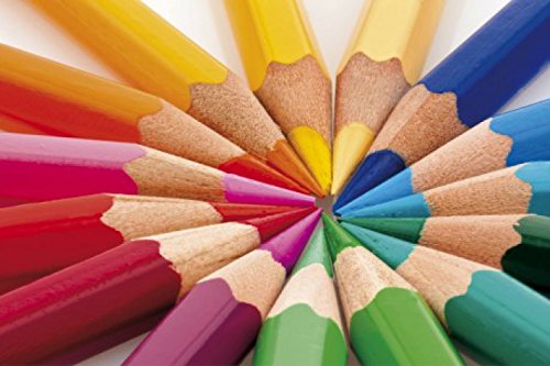 1art1 55380 Stifte - Buntstift-Spitzen, Regenbogen-Kreis Selbstklebende ...