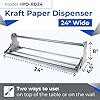 IDL Packaging 24" Kraft Paper Roll Dispenser & Cutter for Rolls up to ...