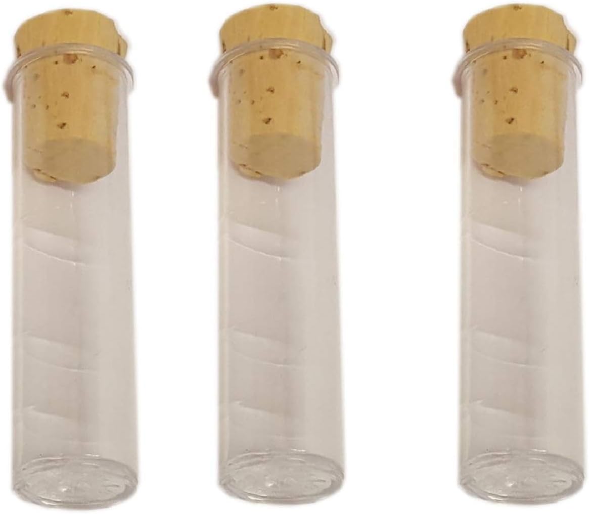 Small Flat base Test Tubes 60 x 16mm with Cork Stoppers. Pack of 10 ...