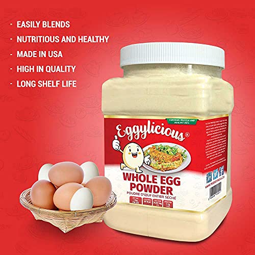 Eggylicious Whole Egg Powder, Dried Natural Protein Powder, Made from ...