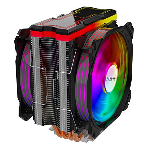 RGB Fans, 120mm CPU Cooler Fan High Performance Dual Fan CPU Air Cooler ...