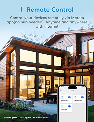 meross Smart WiFi Dimmer Switch and Remote Kit, Single Pole, Neutral ...