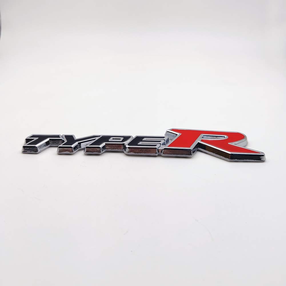 Chrome Metal Type-R Logo Car Emblem Premium 3D Racing Sport Badge Turbo ...