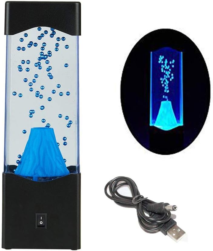 USB Blue Volcano Lava lamp,Mini Volcano lamp,Home Decor,Bedroom Decor ...