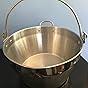Amazon.com: Kitchencraft Home Made Stainless Steel Maslin Pan With ...