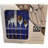 Amazon.com | Mikasa, Gold Accent Regent Bead Flatware Service for 12 ...