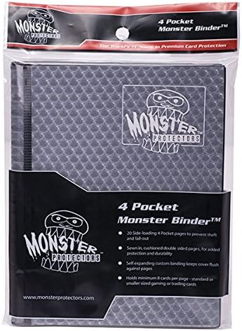 Monster Binder - 4 Pocket Trading Card Album - Holofoil Black- Holds ...