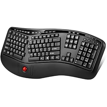 Adesso WKB-3500UB - Wireless Ergonomic Desktop Keyboard with Built-in ...