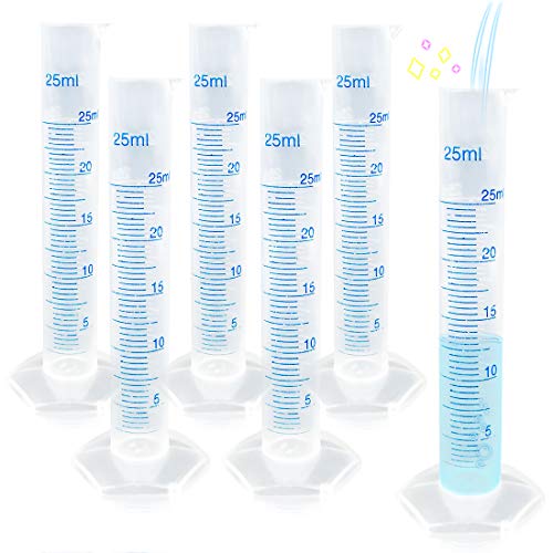 Graduated Measuring Cylinders 25ml - Kalevel Clear Polypropylene ...