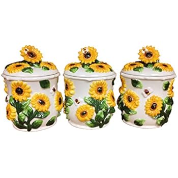 Amazon.com: Certified International 43210 3 Piece French Sunflowers ...