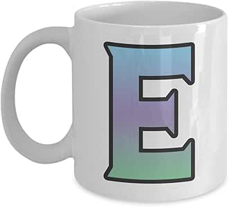 Amazon.com: Initial Coffee Mug - Letter E - Initial Mugs: Kitchen & Dining