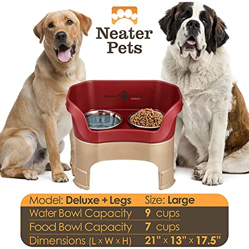 Neater Feeder Deluxe with Leg Extensions for Large Dogs - Mess Proof ...