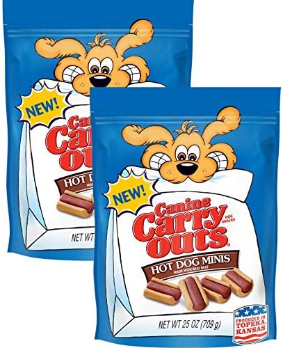 Canine Carry Outs Beef Hot Dog Minis Flavor Dog Snacks 25 Ounce (2 Pack ...
